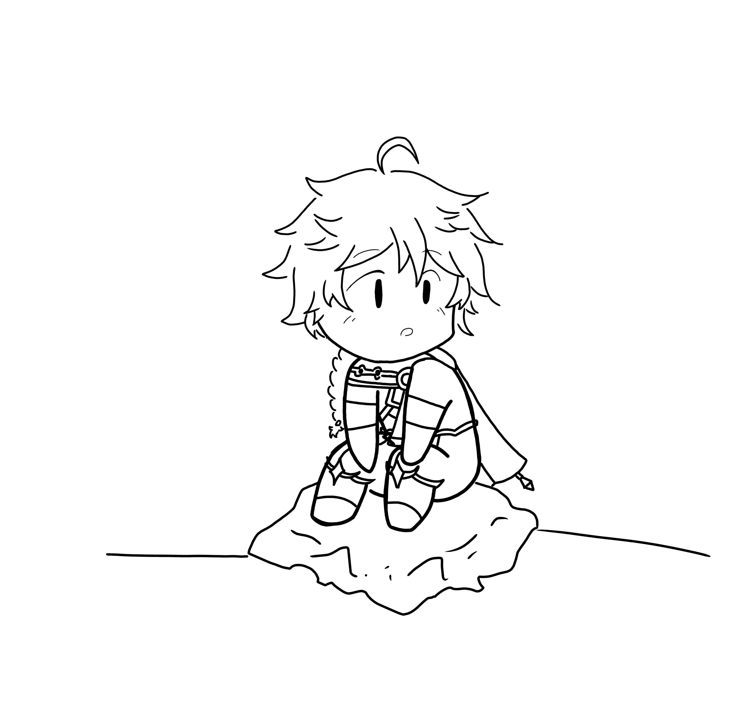 Aether Sitting Upon A Cliff Genshin Impact | HoYoLAB