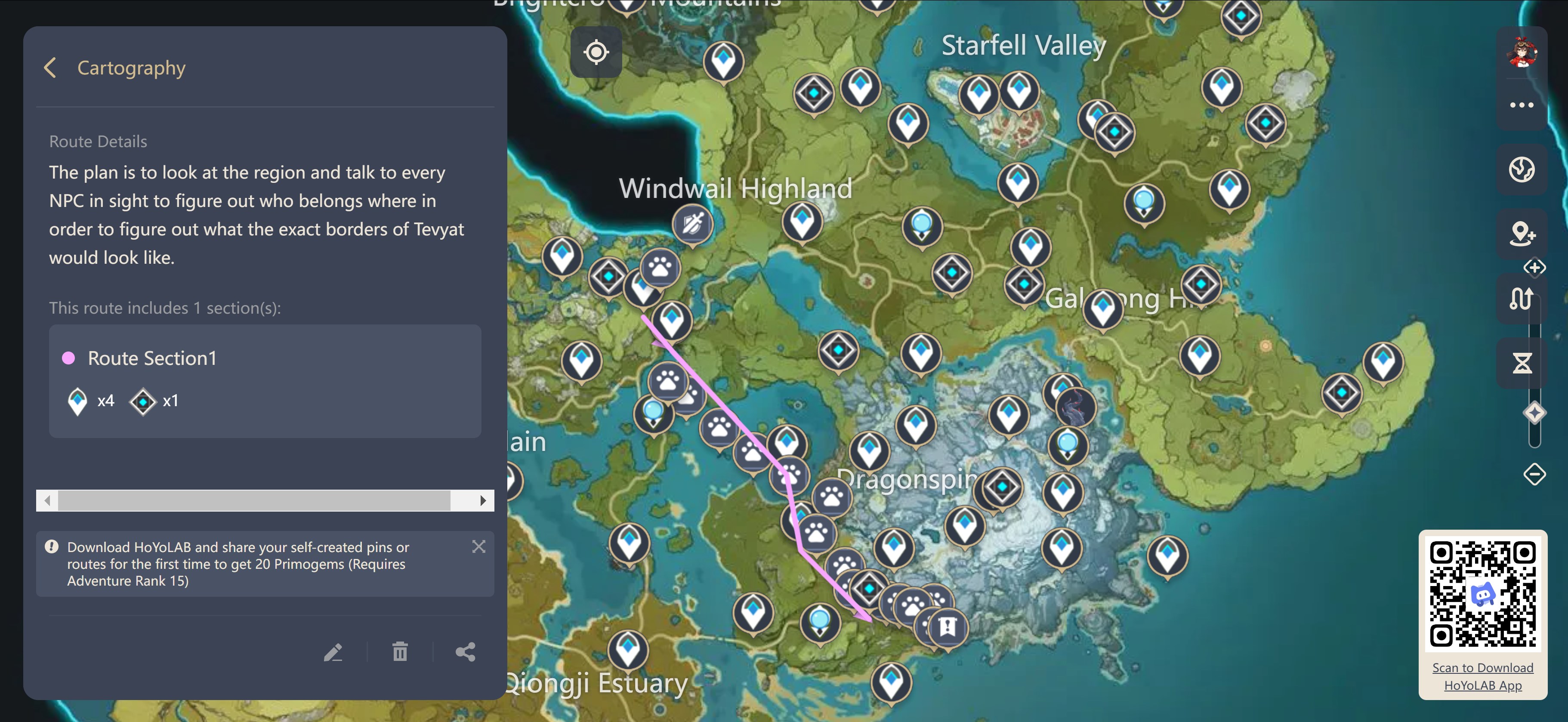 National borders of Lyiue and Mondstadt. Could this be it? Genshin ...