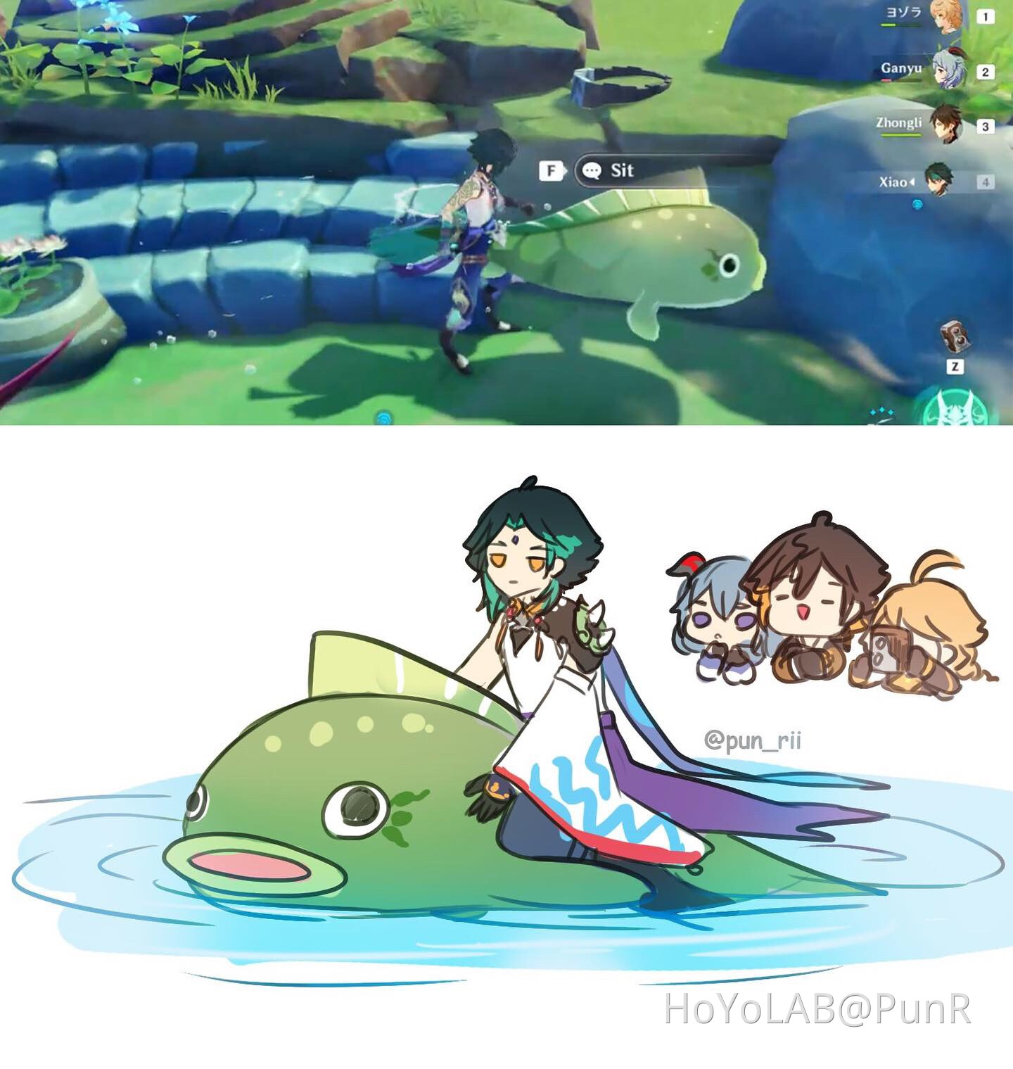 Zhongli and Xiao 🔸💚 | Genshin Impact | HoYoLAB