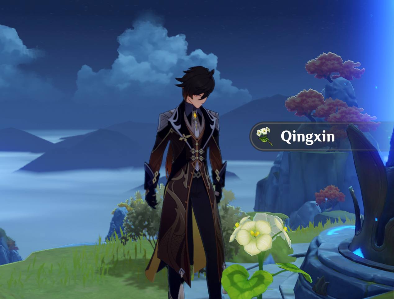 nothing much just zhongli appreciating qingxin Genshin Impact | HoYoLAB