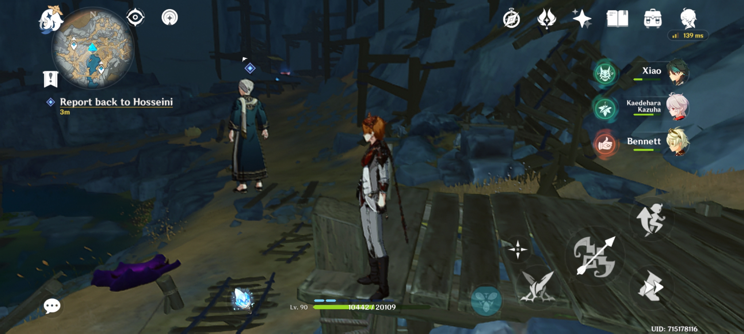 Hosseini is floating!!!! is he another Paimon??? /= Genshin Impact ...