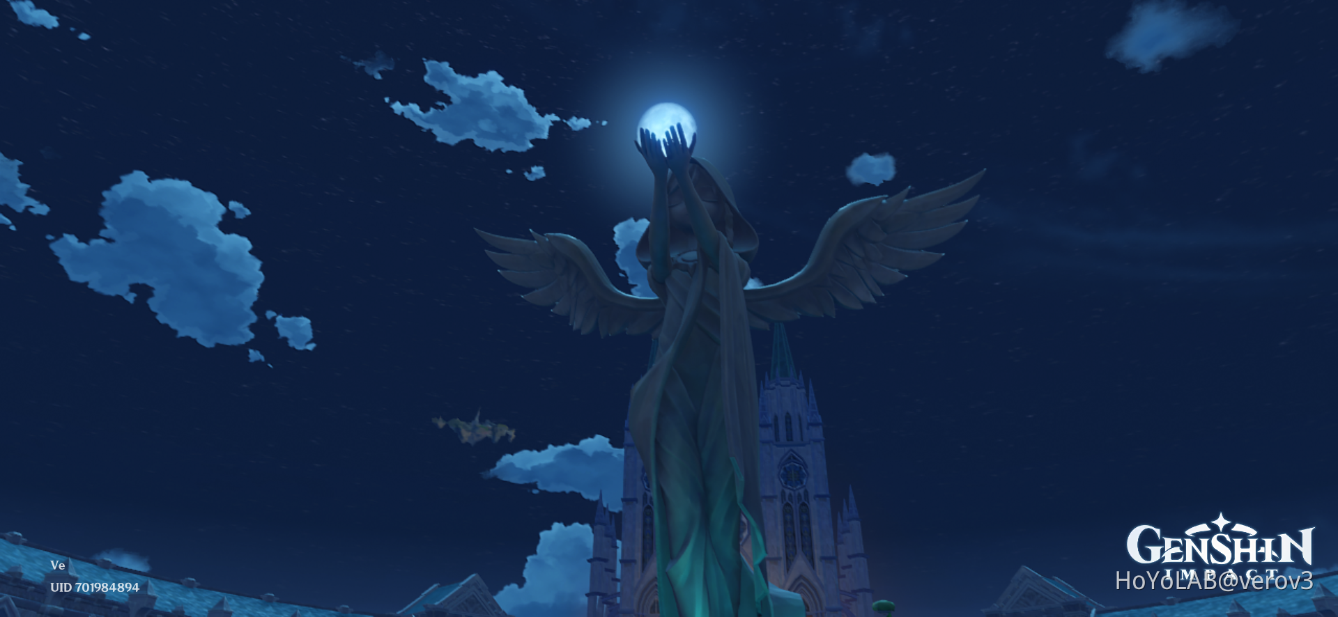 Venti statue holding the moon Genshin Impact | HoYoLAB