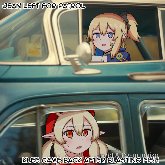 Jean and Klee Passing by meme Genshin Impact | HoYoLAB