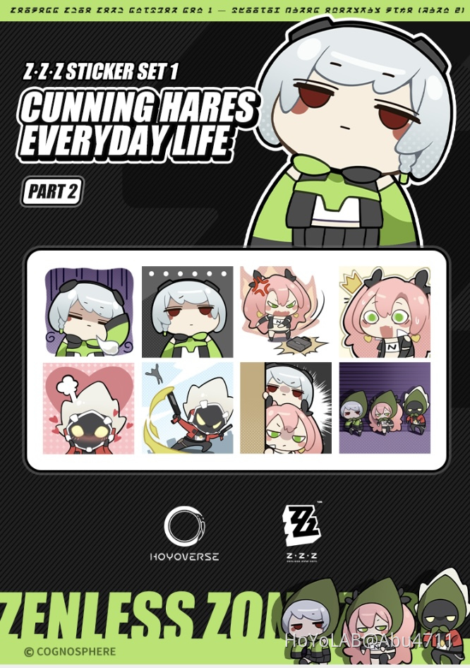 Neues ZZZ Sticker Pack: ******* Hares Everyday Life Teil 2 Zenless Zone ...