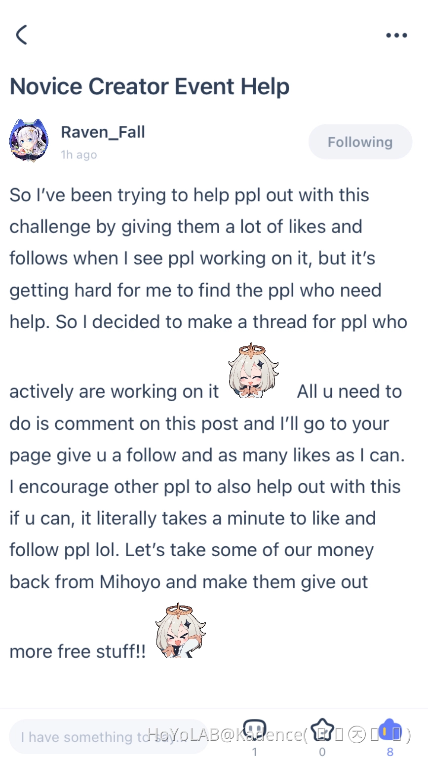 I will help people with the Novice Creator Task!!! Spread the words ...