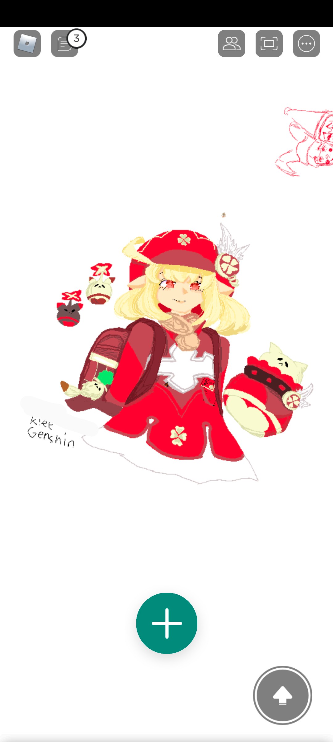 I drew Klee in Roblox! Genshin Impact | HoYoLAB