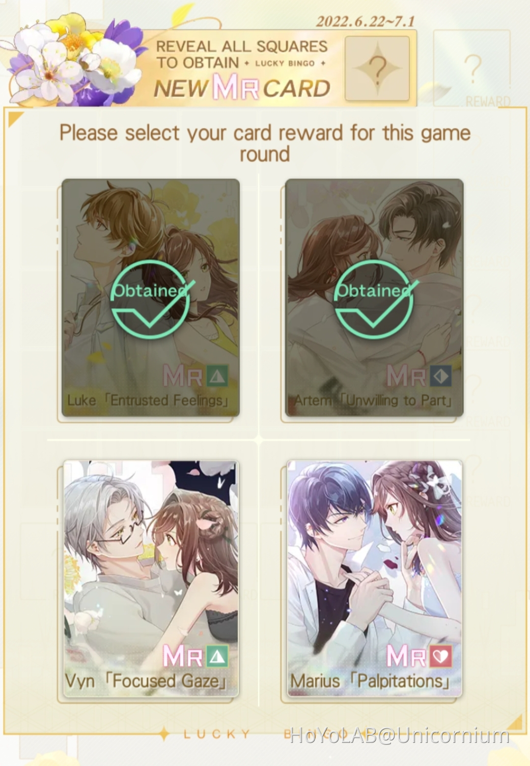 🍀Finally got the MR Cards for Artem & Luke. Mission Accomplished 😄 Next ...