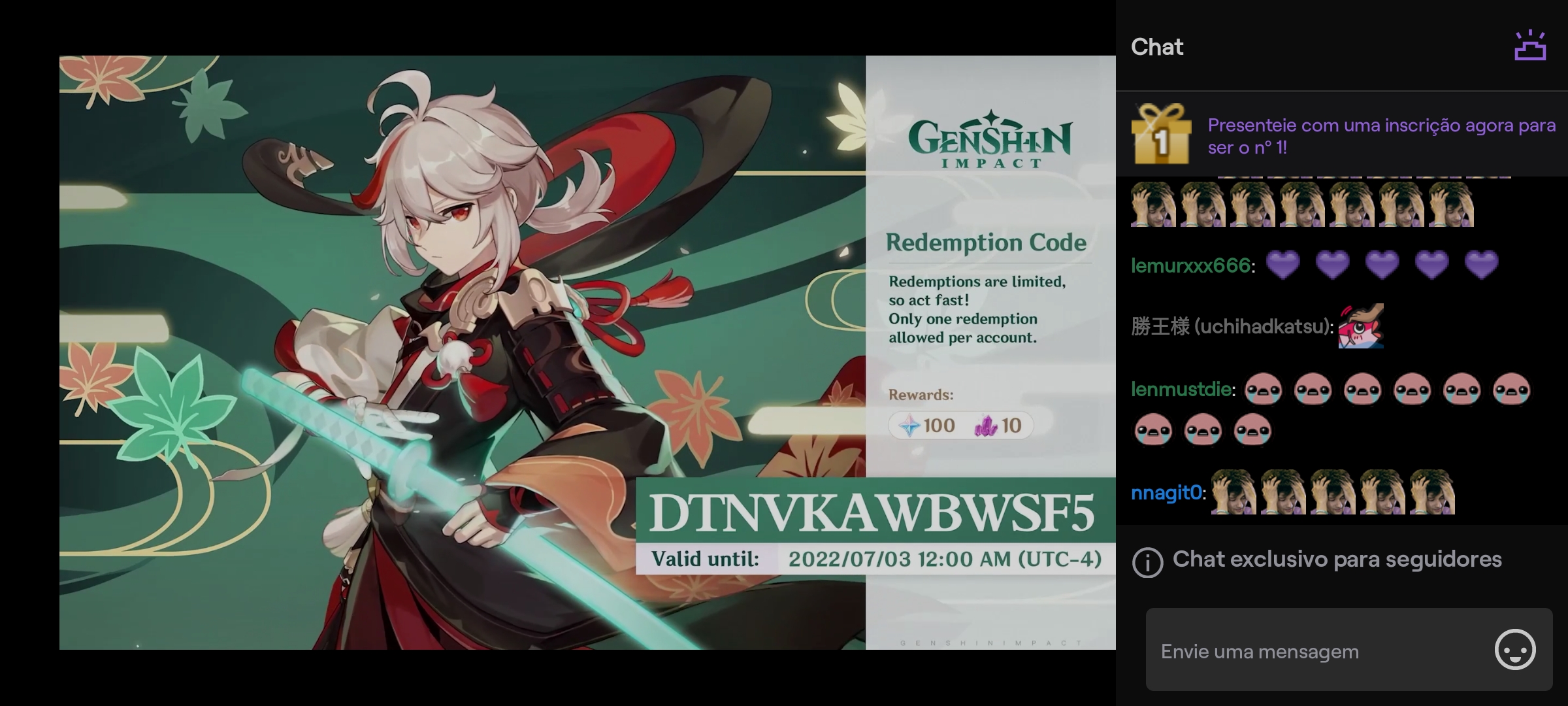 Codes and Banners that were released in the live of 2.8 Genshin Impact ...