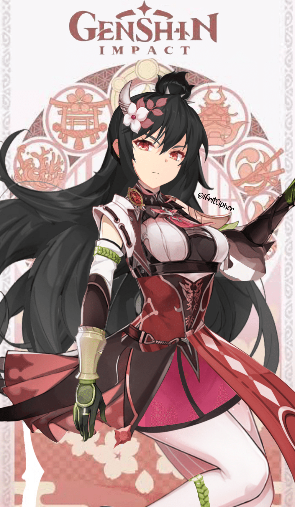 Character Concept - Suzune Sumire (Pyro Sword) Genshin Impact | HoYoLAB