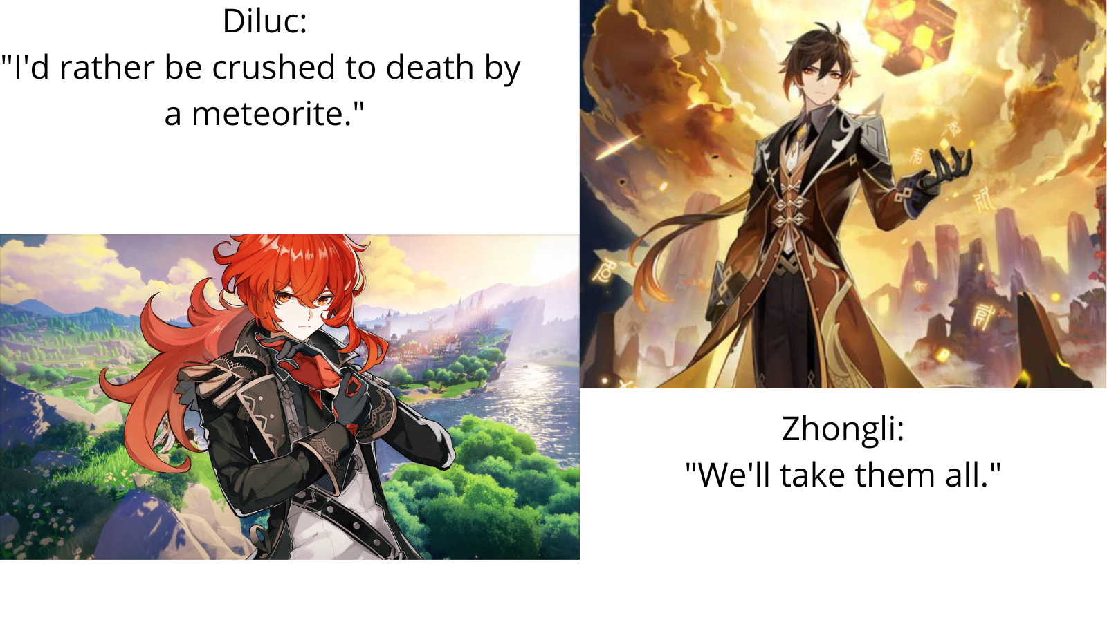 Zhongli gonna beat up Diluc Genshin Impact | HoYoLAB