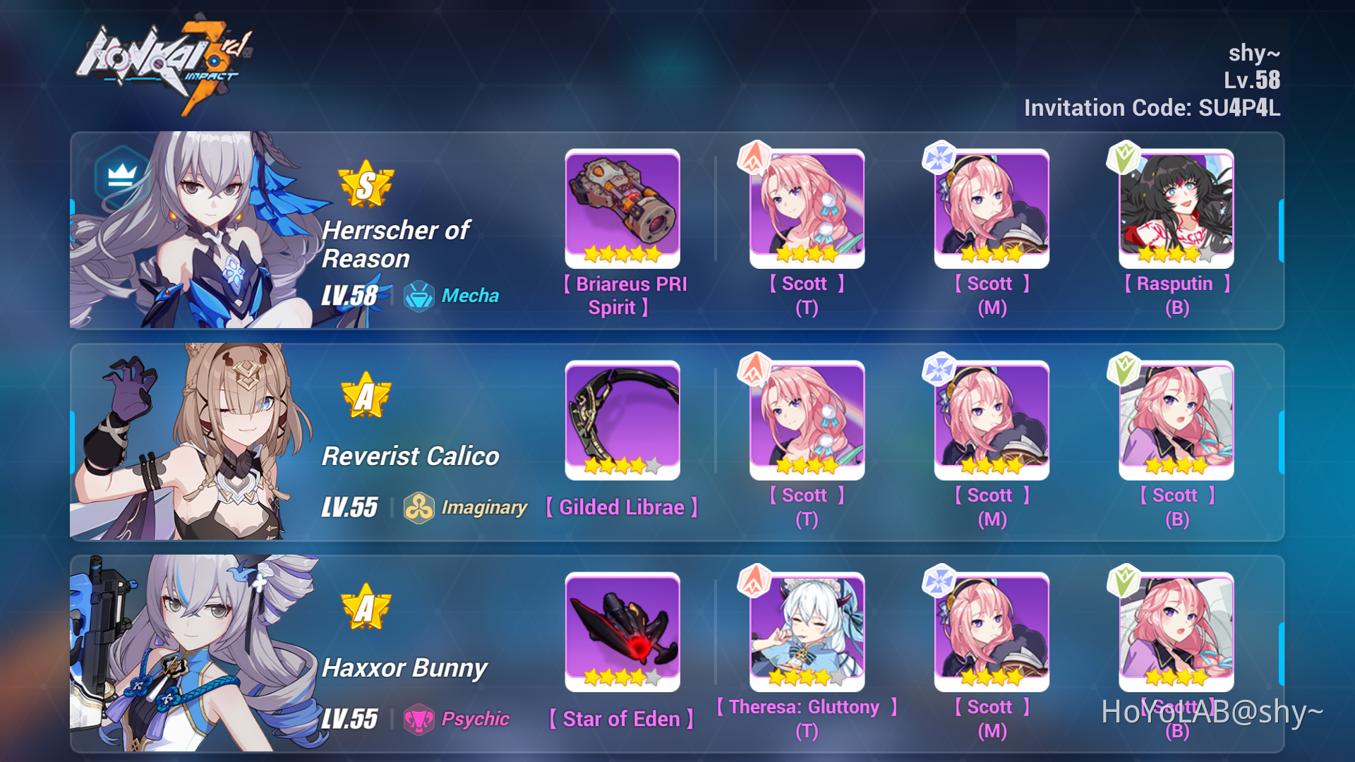 team building help Honkai Impact 3rd | HoYoLAB