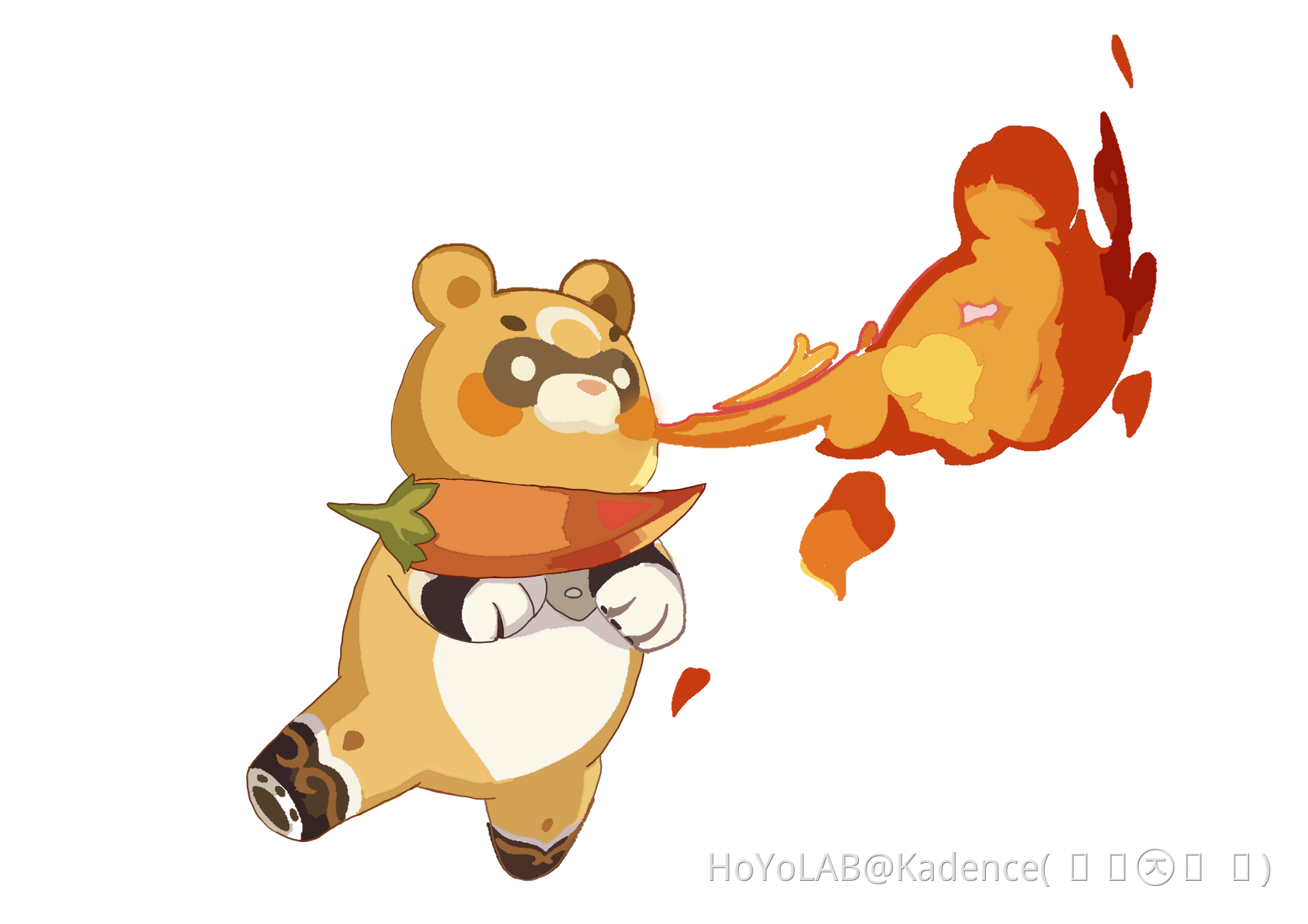 So I drew Guoba.. (fifth drawing) Genshin Impact | HoYoLAB