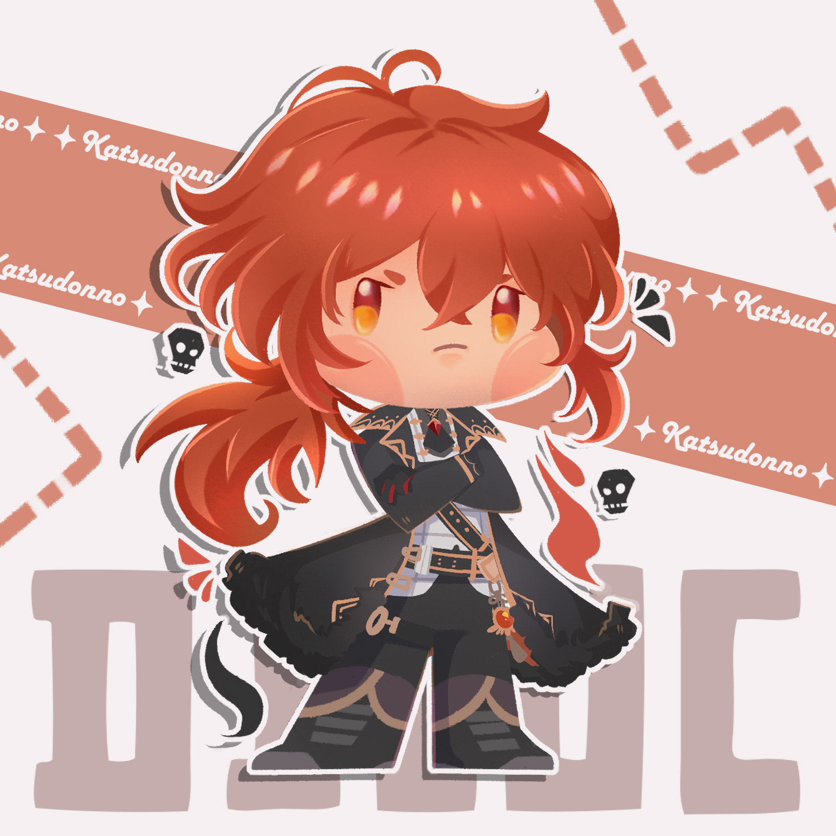 Chibi Diluc fanart ♡ Genshin Impact | HoYoLAB