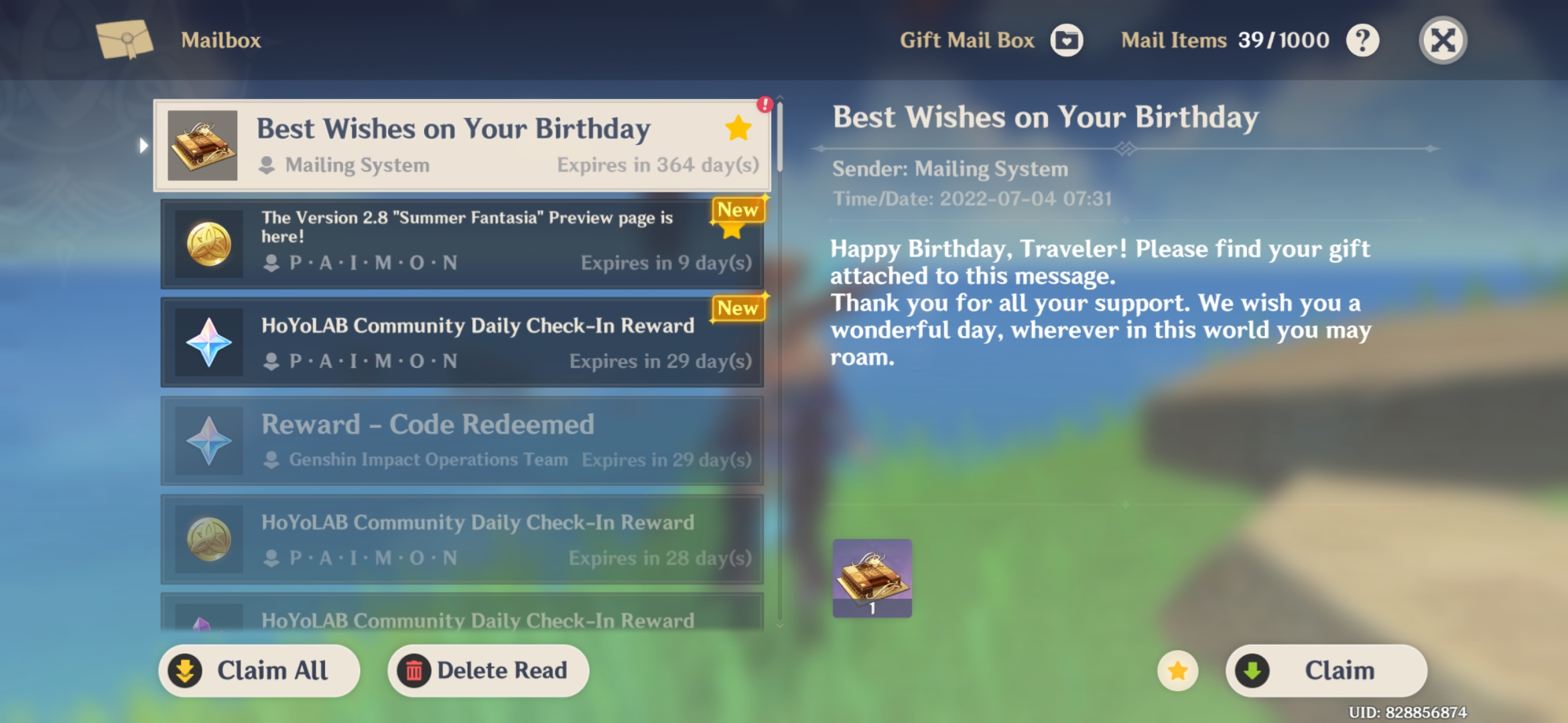 Happy birthday... to me! Genshin Impact | HoYoLAB