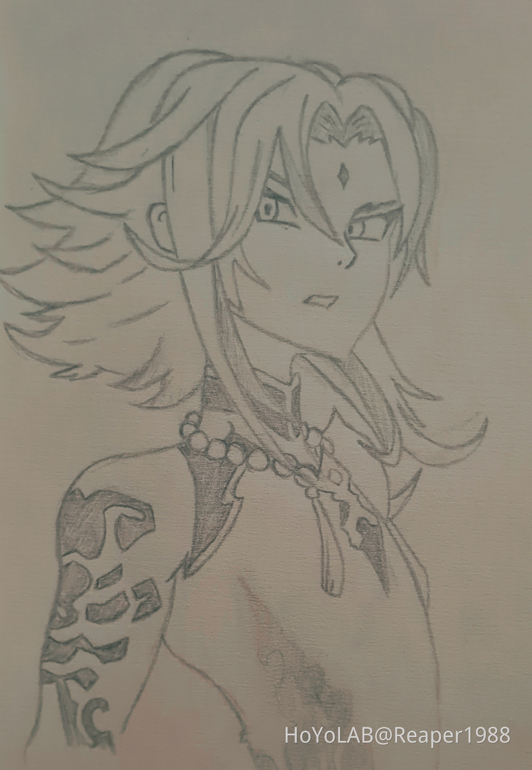 (amateur) drawing I did of my man Xiao, the AOE king 👑 Genshin Impact ...