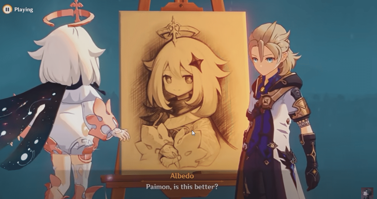 Paimon Art Challenge! Albedo vs. Aether Genshin Impact | HoYoLAB