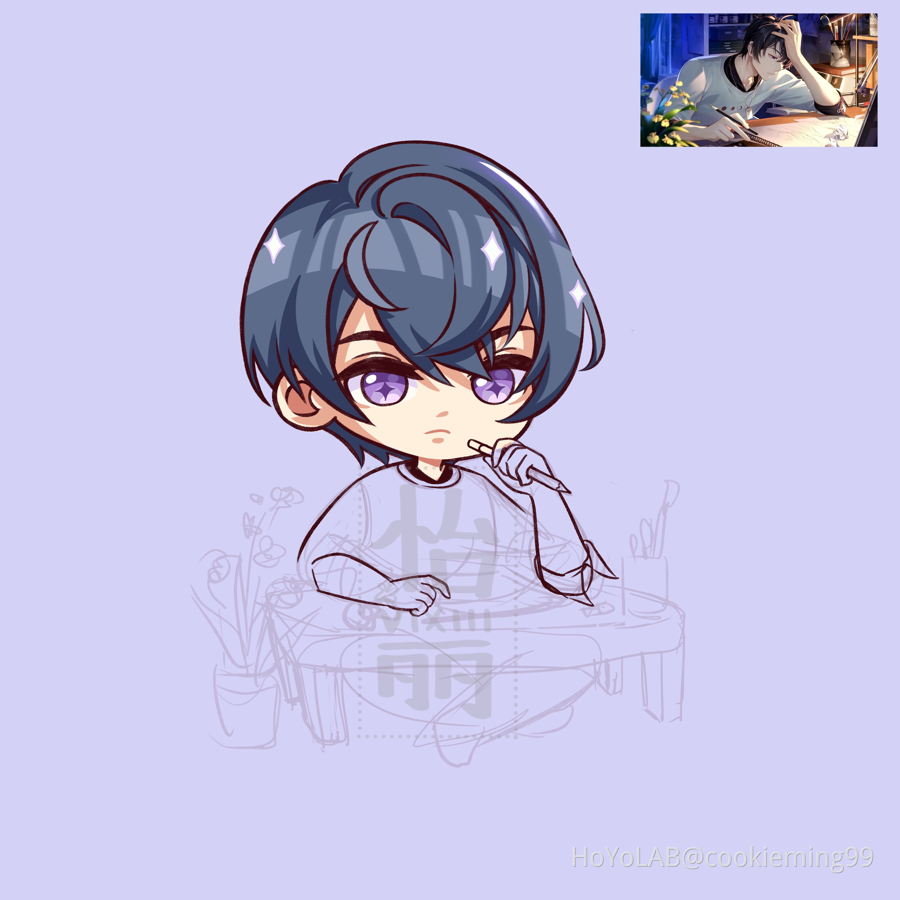 Marius 1st Anniversary Chibi WIP Tears of Themis | HoYoLAB