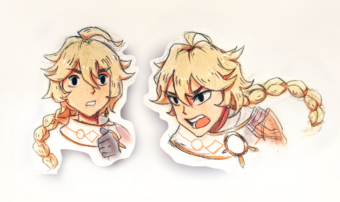 Colored sketches of Aether Genshin Impact | HoYoLAB