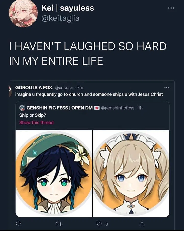 To all the Venti x Barbara shippers Genshin Impact | HoYoLAB