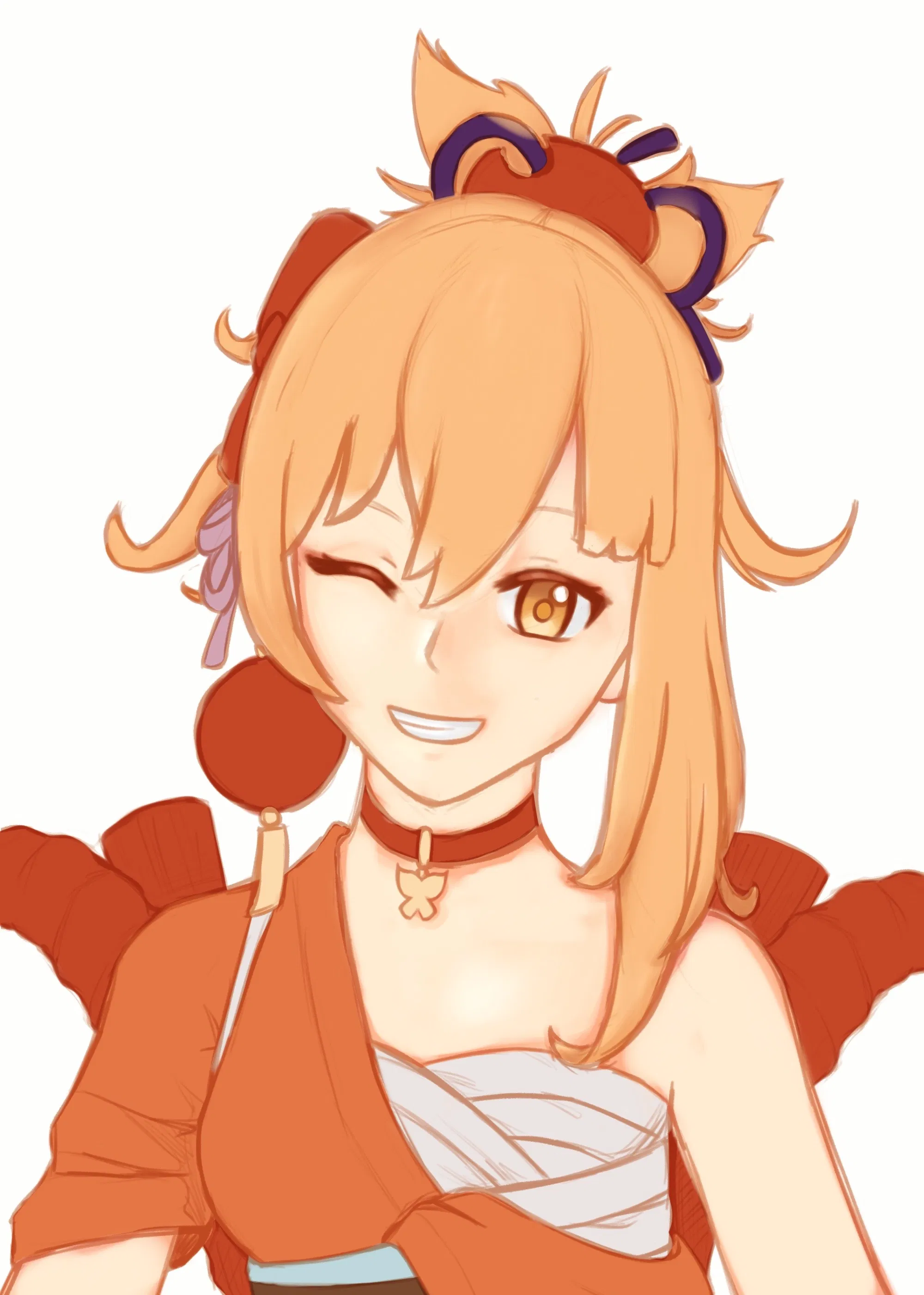 Yoimiya drawing process Genshin Impact | HoYoLAB