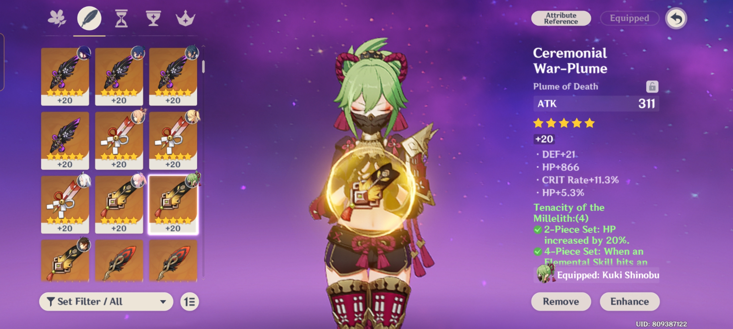 My Kuki Shinobu Build | Genshin Impact | HoYoLAB