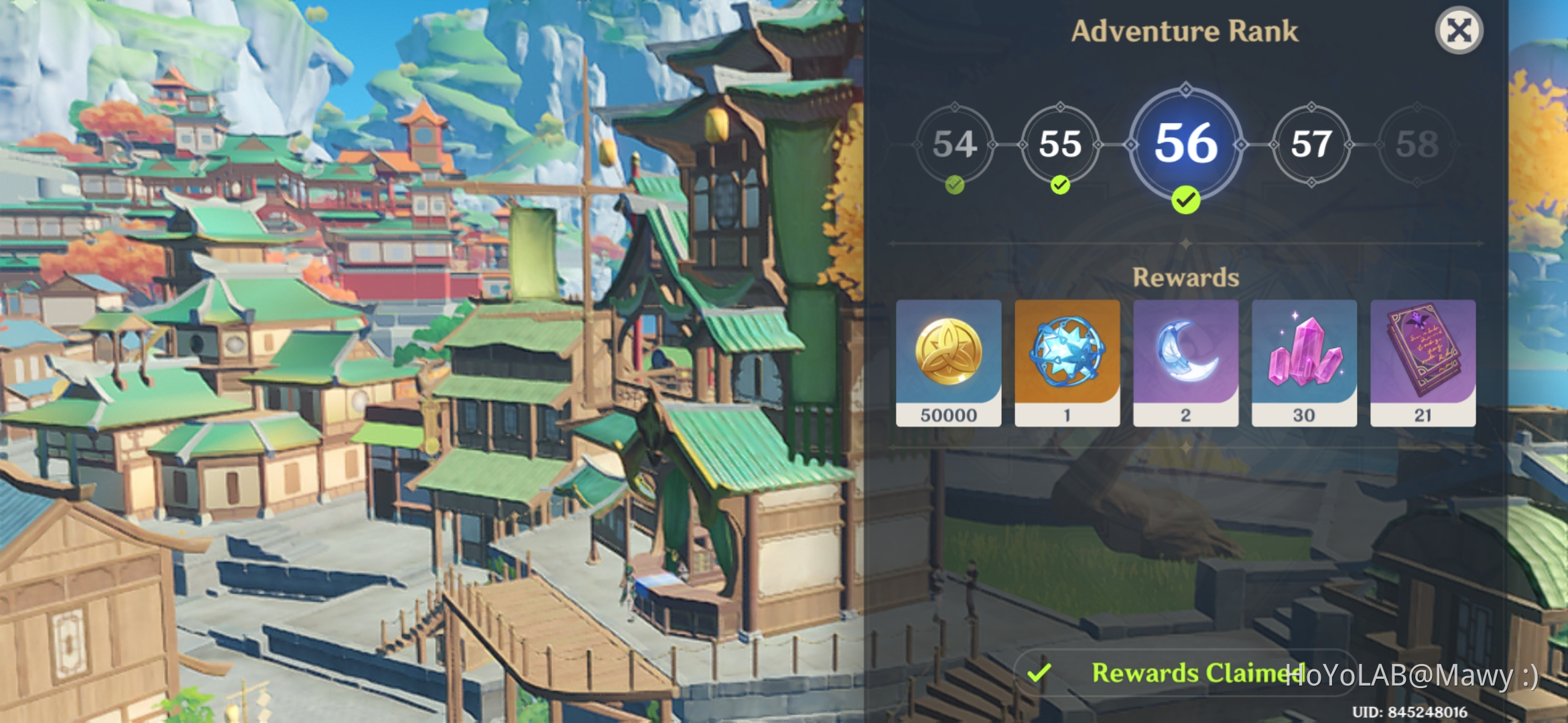 Finally Ar 56 lets see rewards... Genshin Impact | HoYoLAB