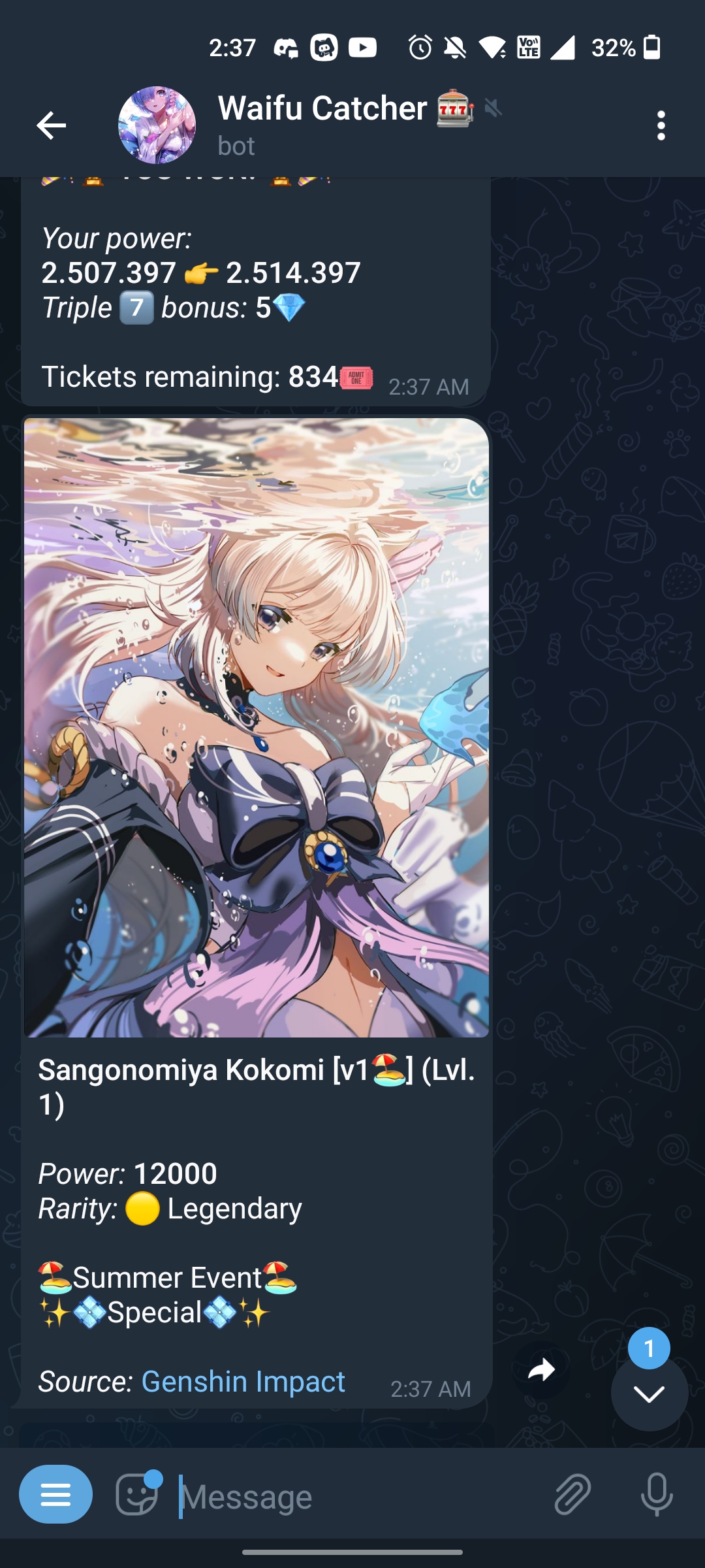 Fishing for Waifu (Telegram Waifu Bot) Genshin Impact | HoYoLAB