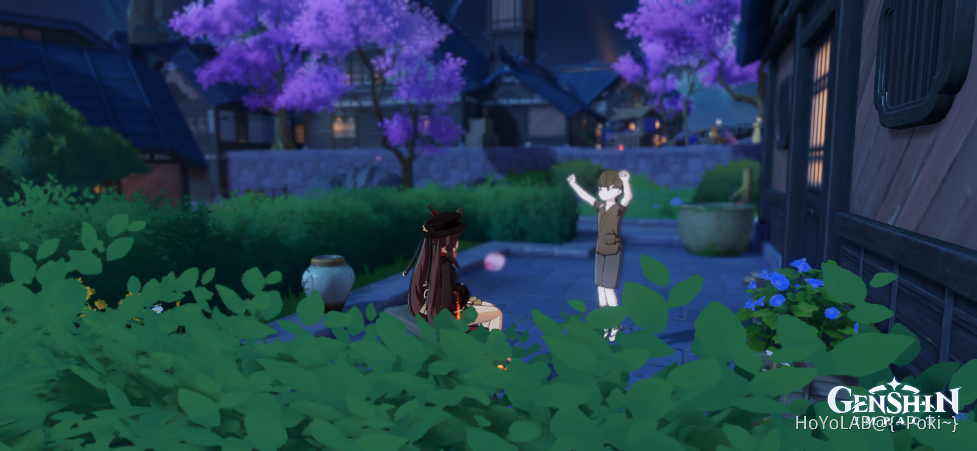 Hu Tao playing with a kid Genshin Impact | HoYoLAB