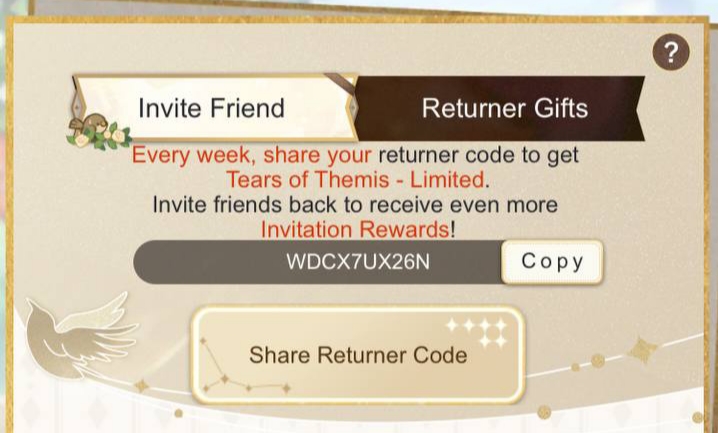 Anniversary - Returner Gifts Tears of Themis | HoYoLAB