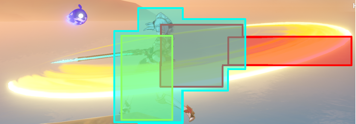Genshin Impact but i put fighting game hitboxes on characters for no ...
