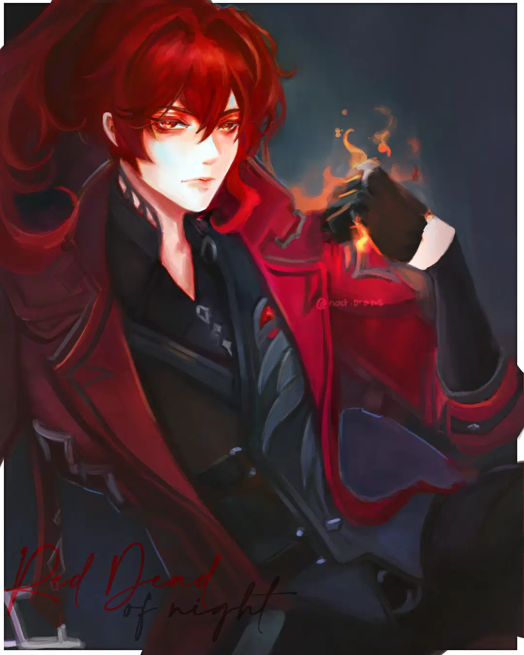 Diluc Red Dead of Night (Skin) Fanart Genshin Impact | HoYoLAB