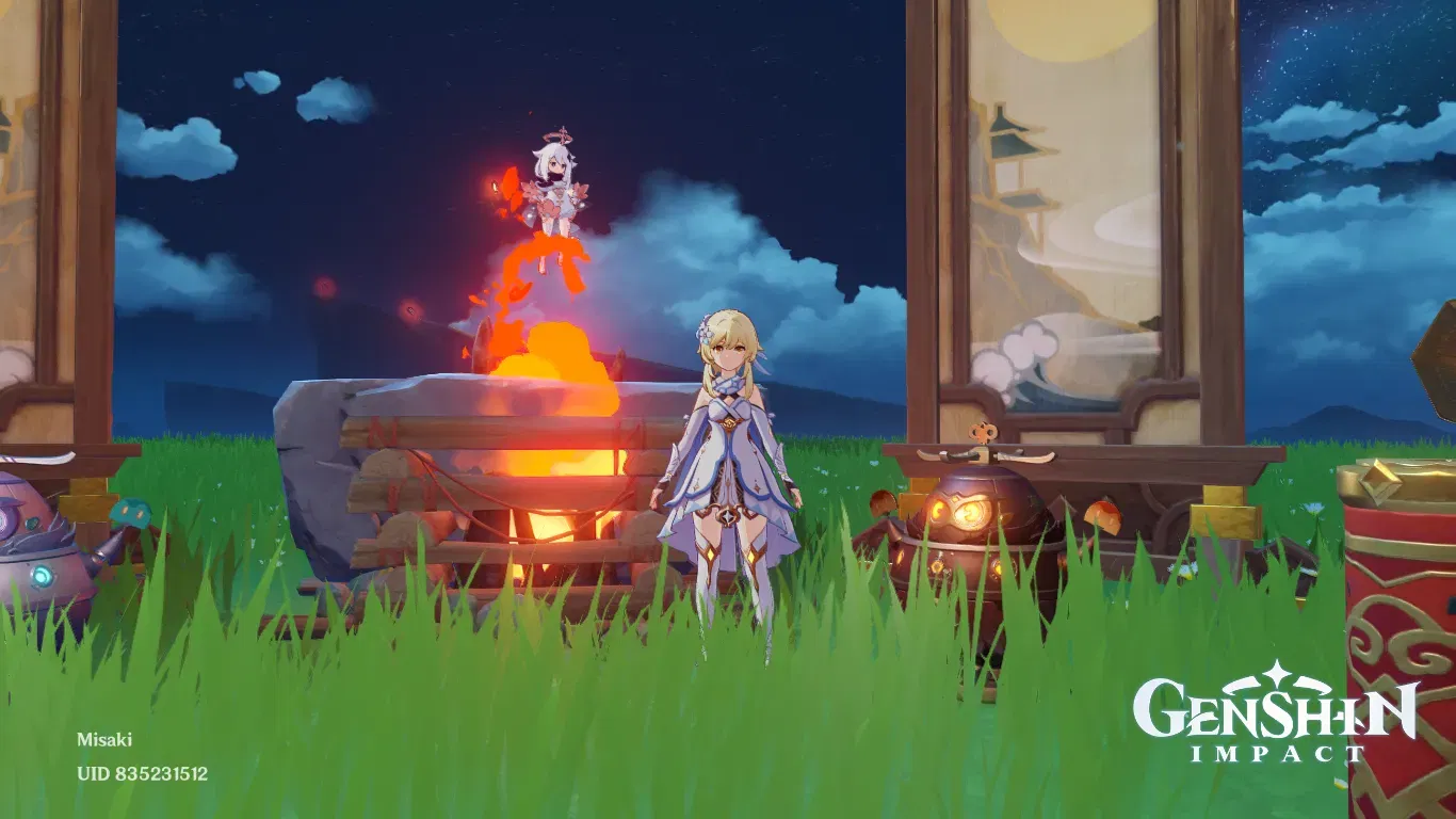 Paimon on fire Genshin Impact | HoYoLAB