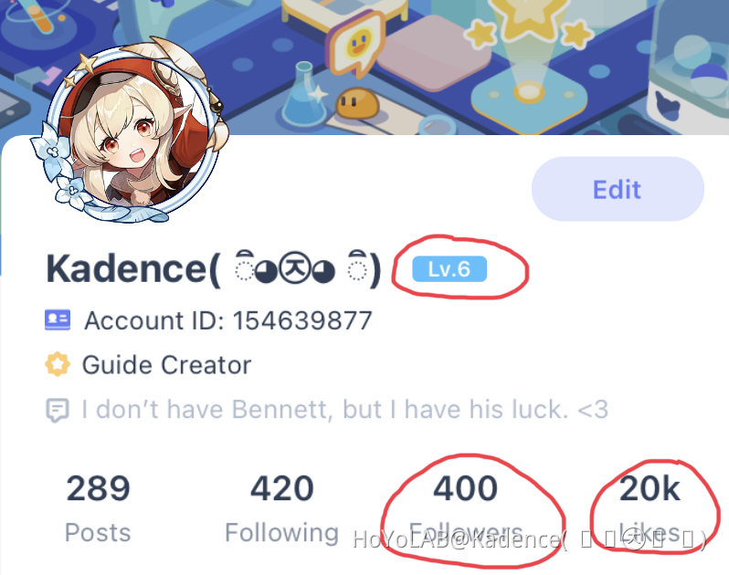THANK YOU EVERYONE FOR 400 FOLLOWERS AND 20K LIKES!! | HoYoLAB