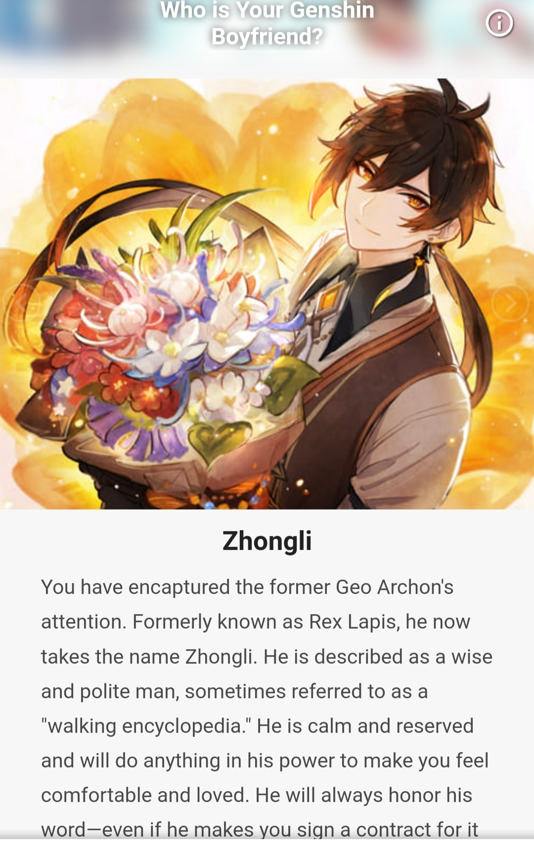 When I Say Zhongli Loves Me Too π Genshin Impact Hoyolab