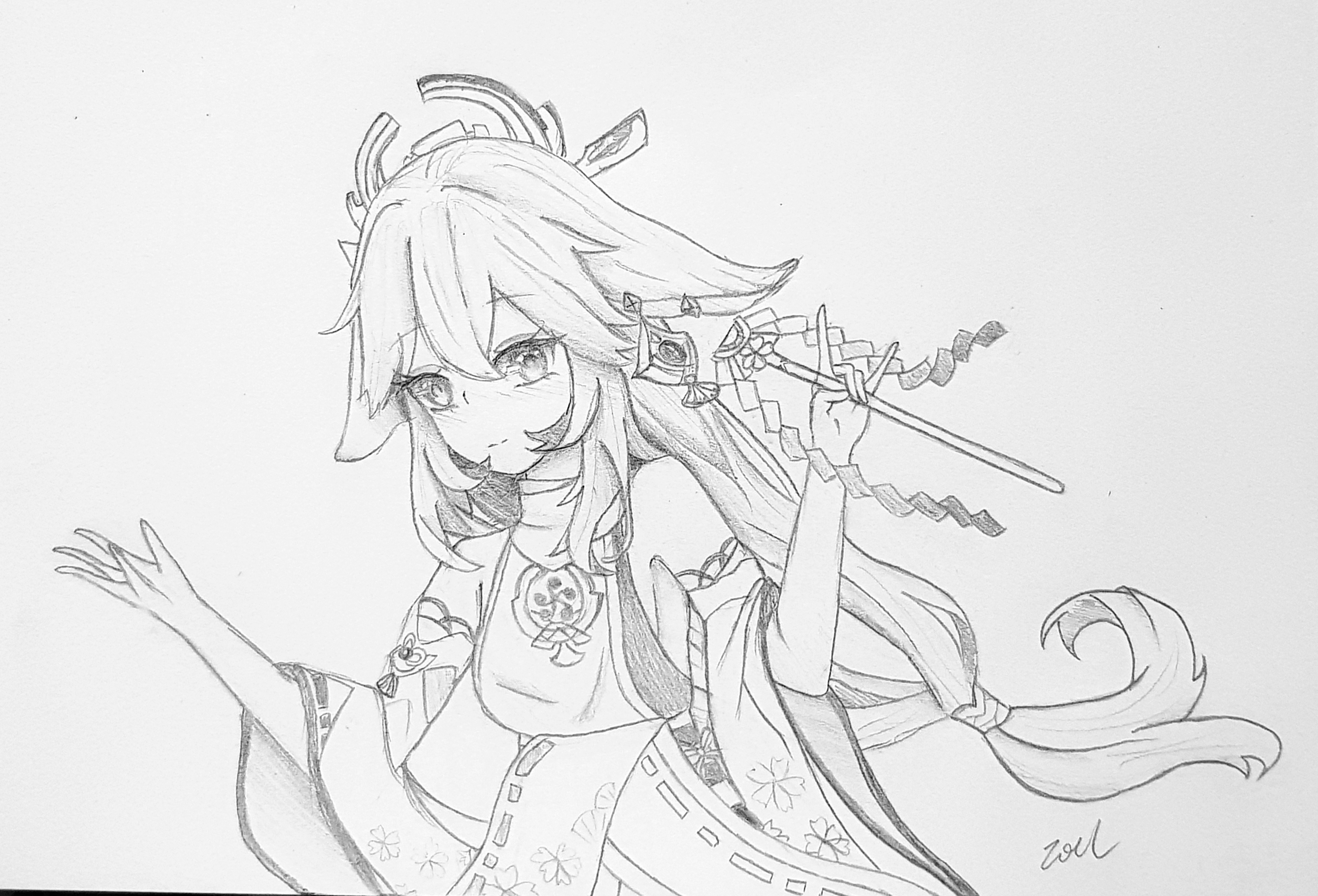 Yae Miko Drawing Genshin Impact | HoYoLAB