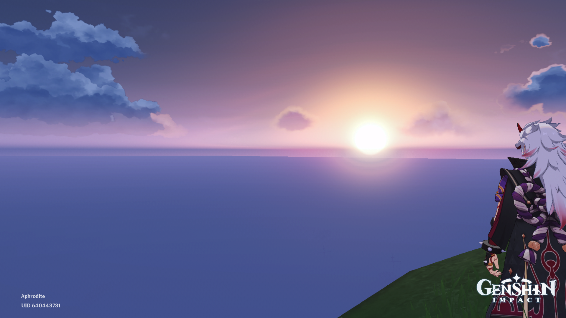 Arataki Itto looking into the sunset of Inazuma Genshin Impact | HoYoLAB