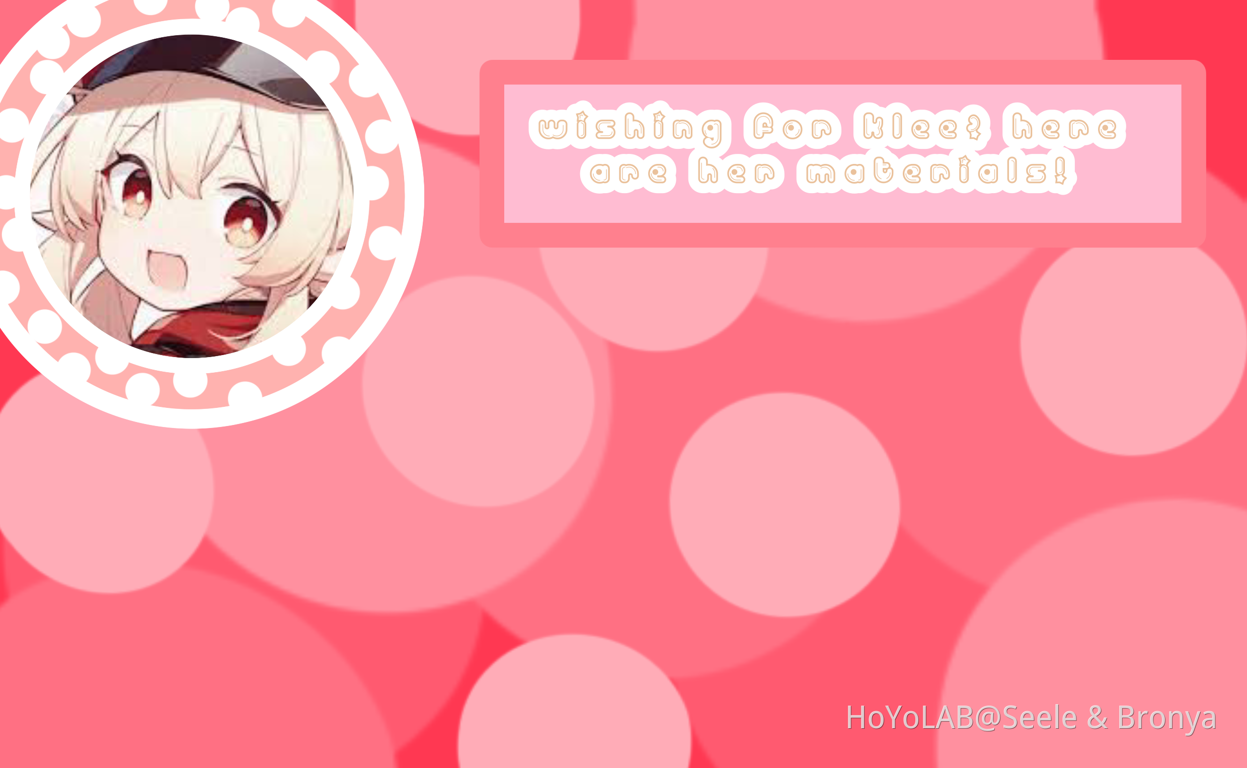 Klee Materials! Genshin Impact | HoYoLAB