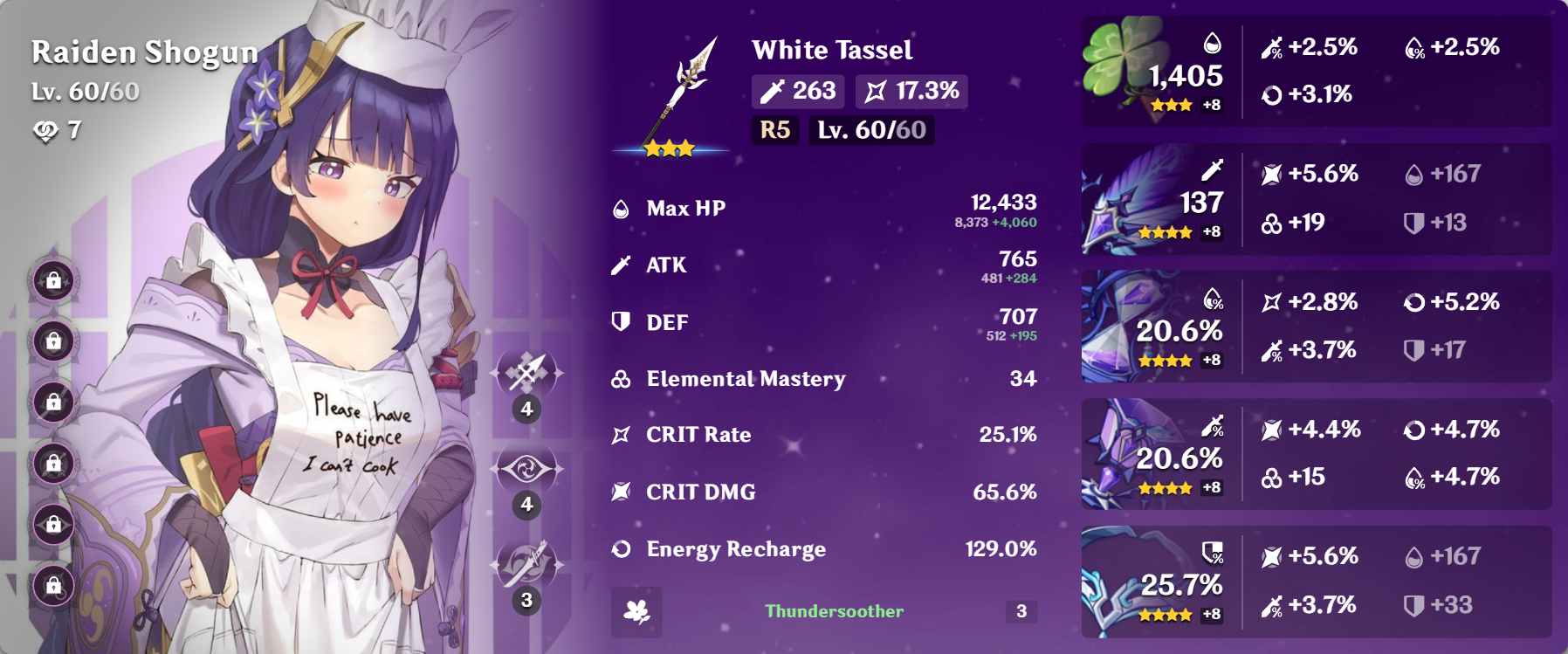 Mi build actual de la Shogun Genshin Impact | HoYoLAB