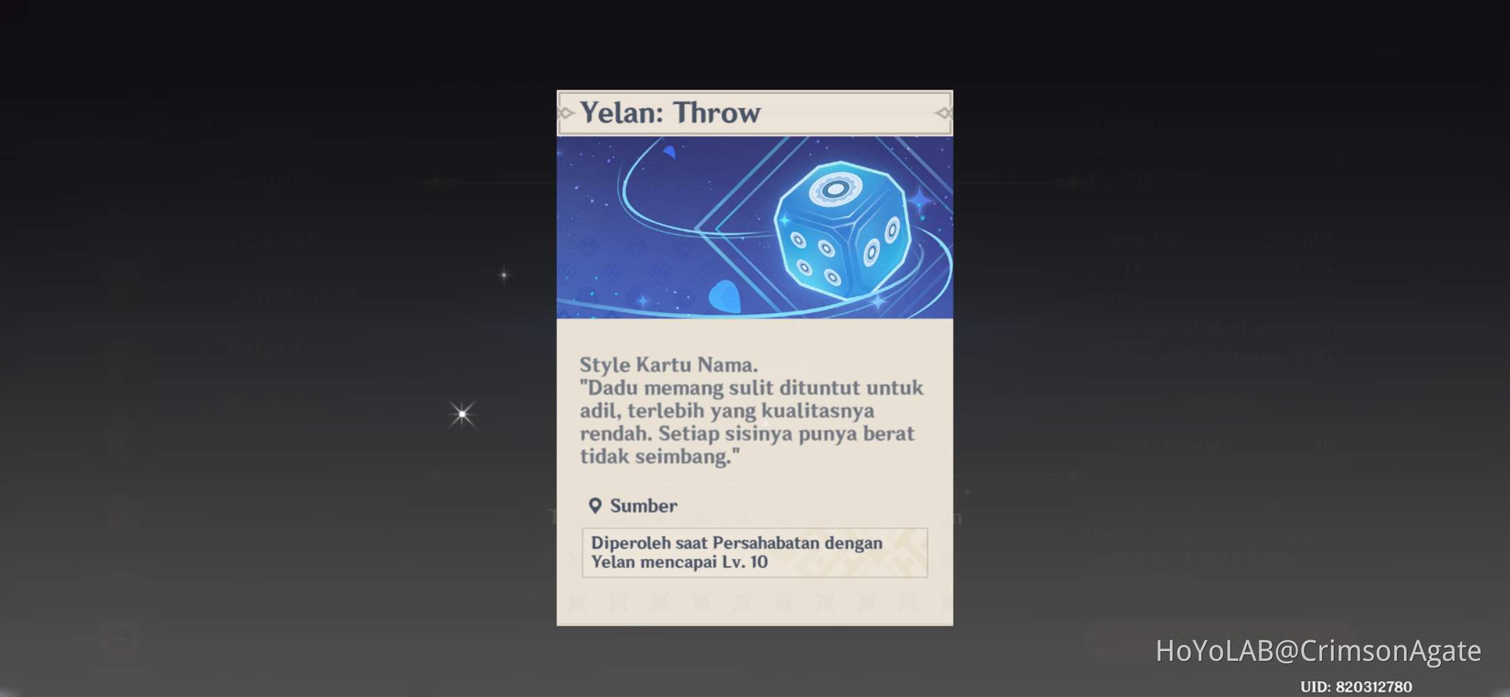 Namecard Yelan!!! Genshin Impact | HoYoLAB