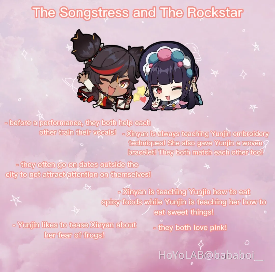 Xinyan x Yunjin headcannons Genshin Impact | HoYoLAB