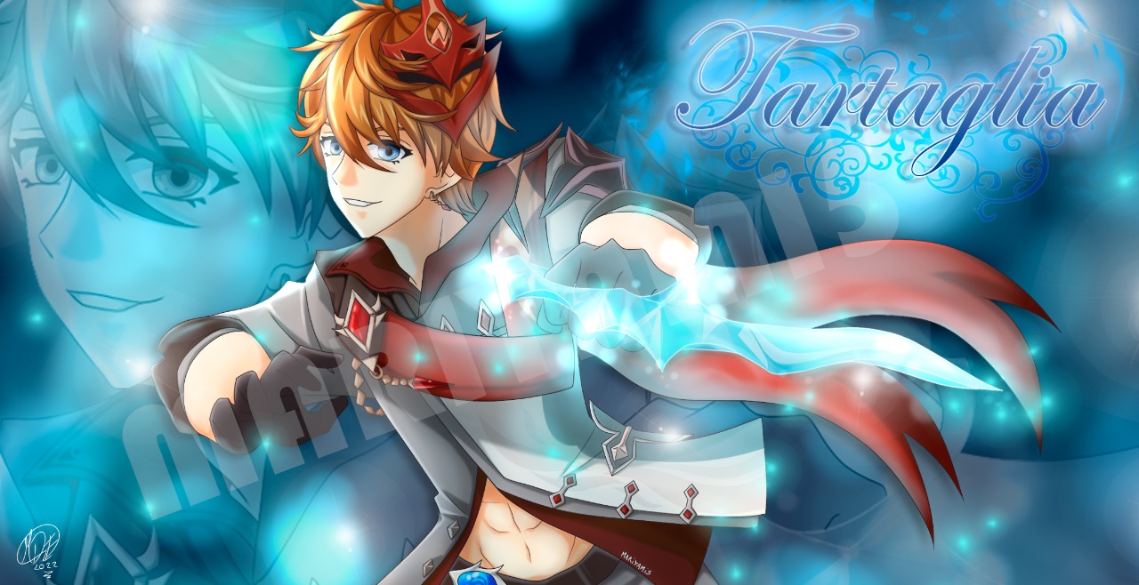 Tartaglia Fan art + Speedpaint Genshin Impact | HoYoLAB