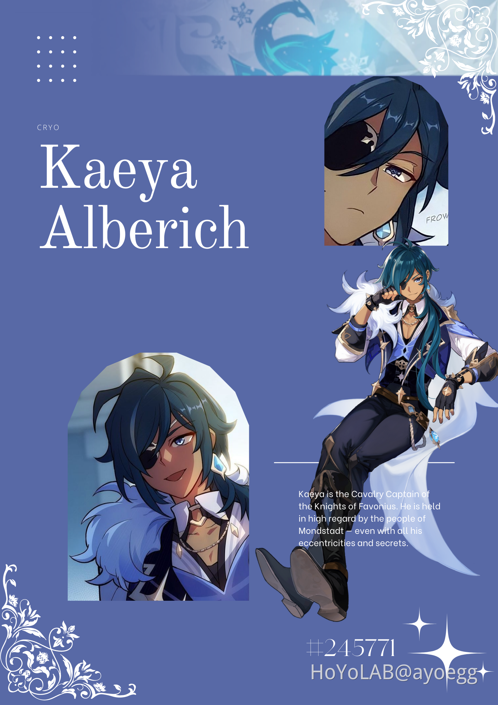 Kaeya Poster Genshin Impact | HoYoLAB