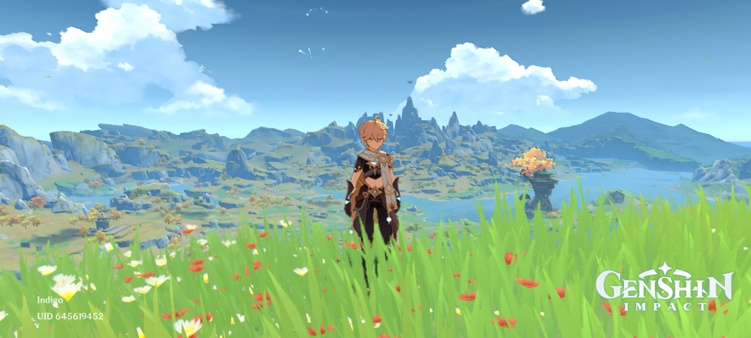 Aether and some flowers Genshin Impact | HoYoLAB