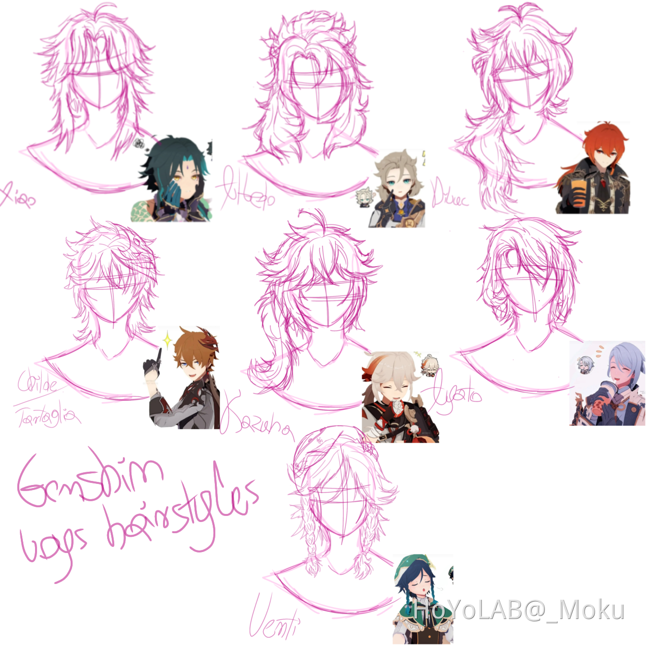 Genshin hairstyles in my art style Genshin Impact | HoYoLAB