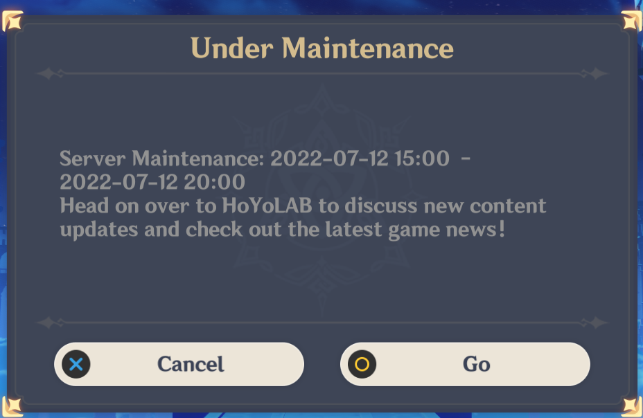 maintenance screen. Every time i try to start the game, it pulls up this screen. How would i fix ...