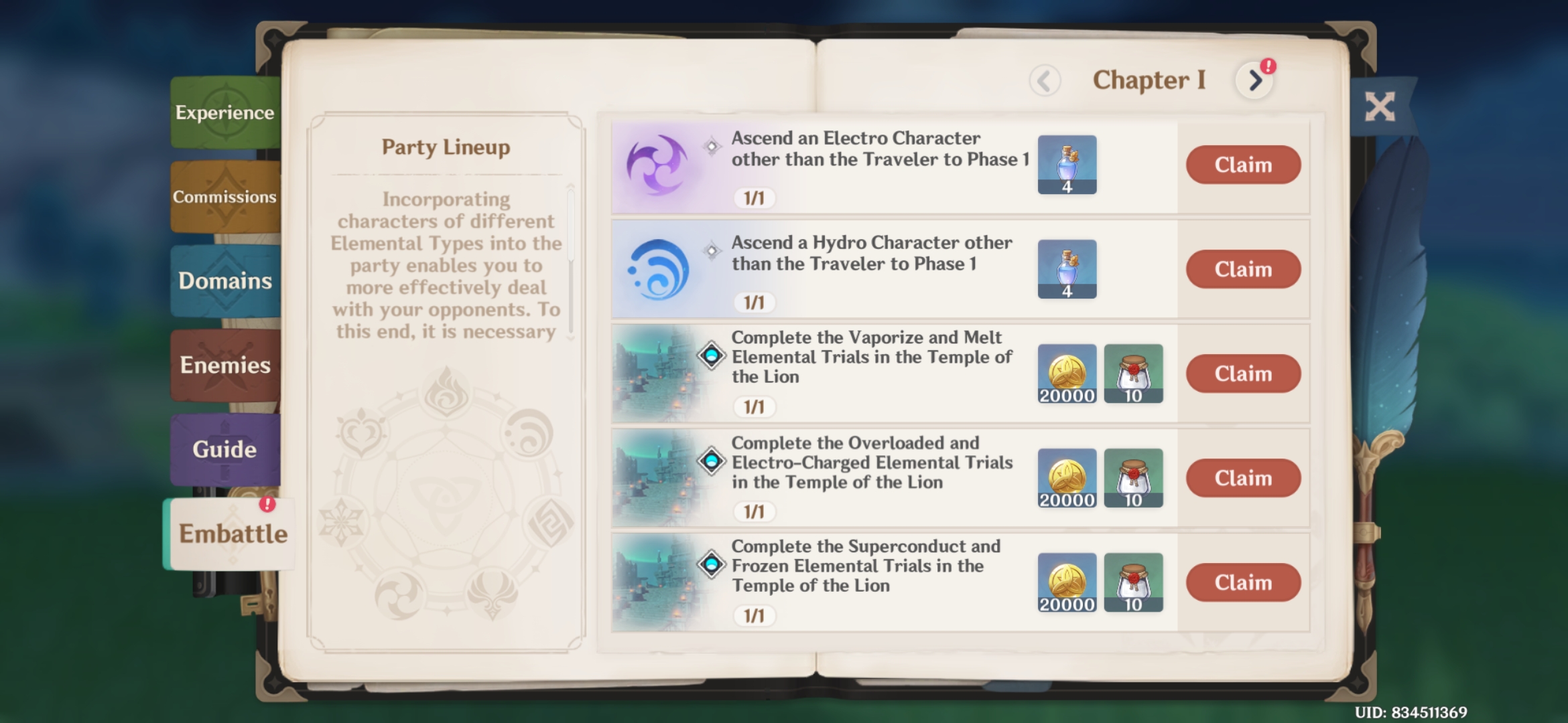 Embattle (New Feature in Adventurer Handbook) Genshin Impact | HoYoLAB