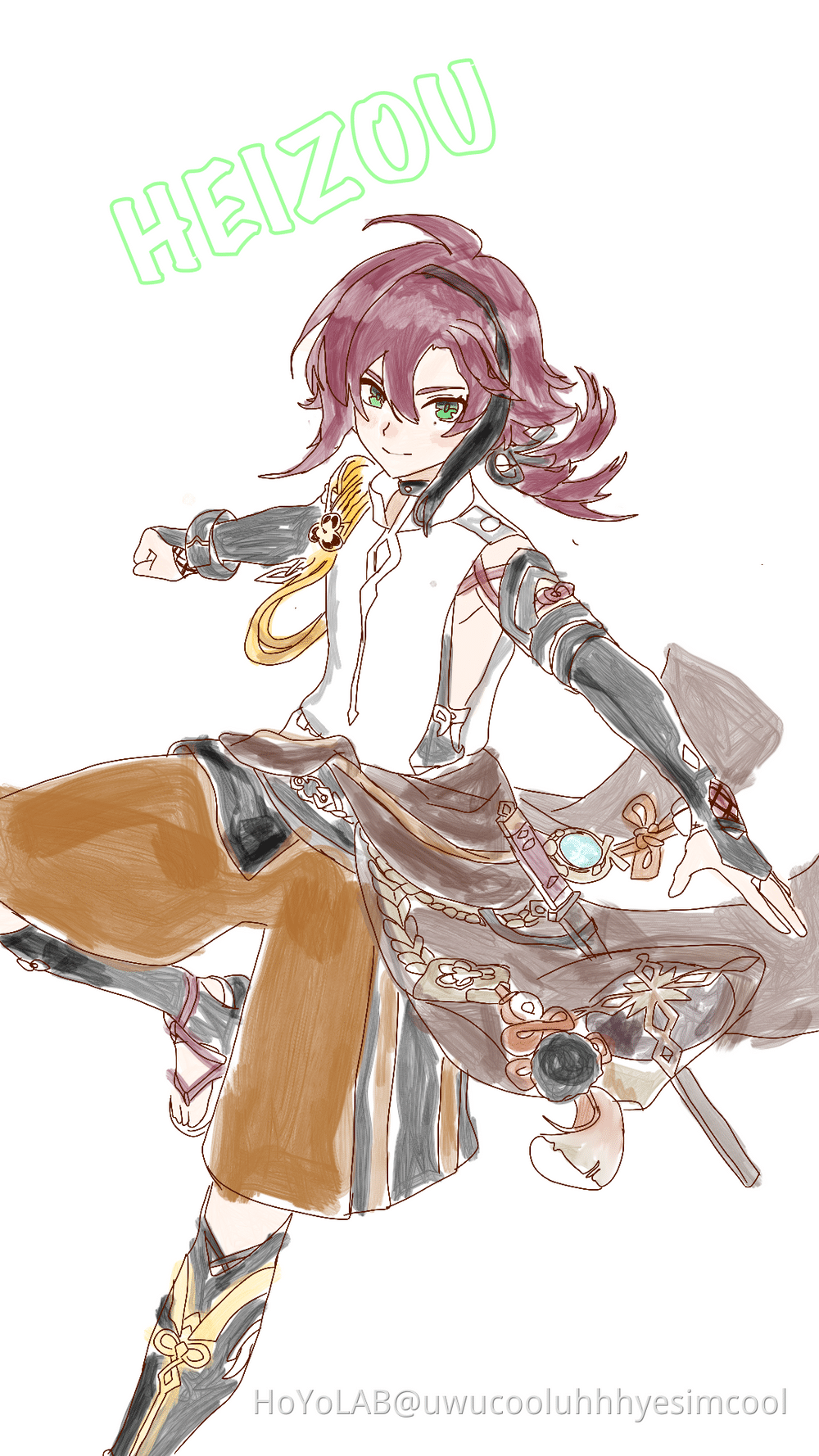 Heizou drawing! (Quick drawing) Genshin Impact | HoYoLAB