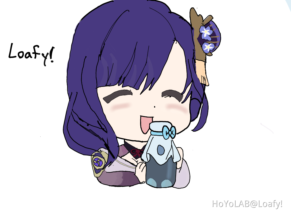 Raiden Drinking Dango Milk Genshin Impact | HoYoLAB