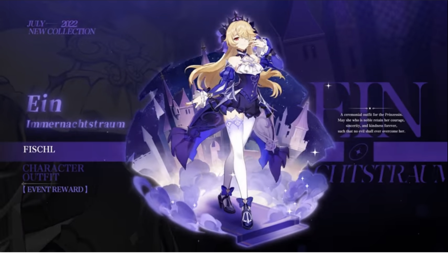 Fischls new outfit is so pretty! This makes me a proud fischl main ...