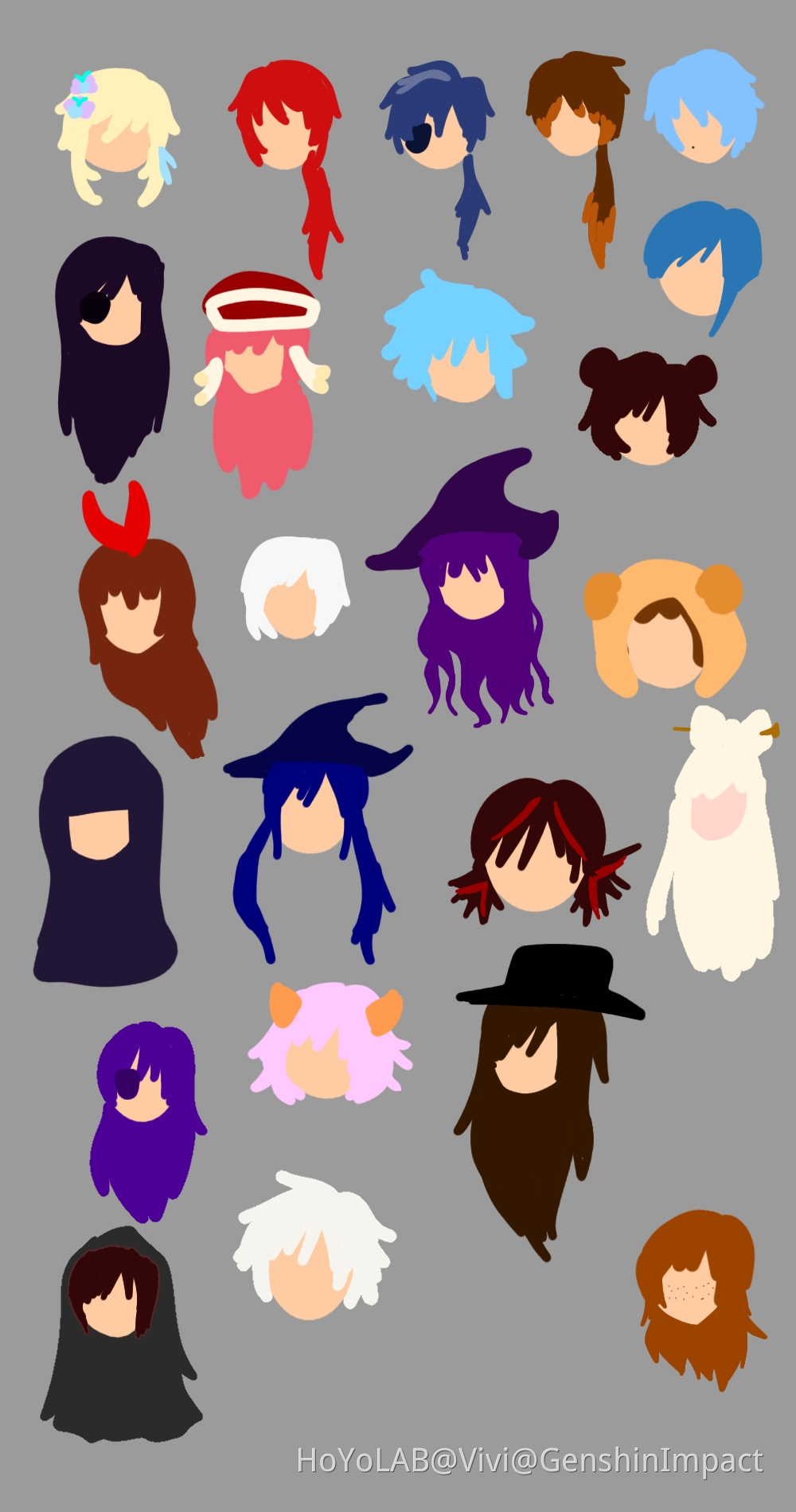 [Creator Diary] I tried to draw my owned characters from memory without ...